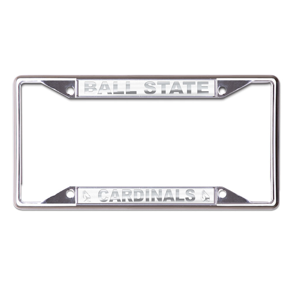 BSU Cardinals Chrome License Plate Frame – Ball State Team Store