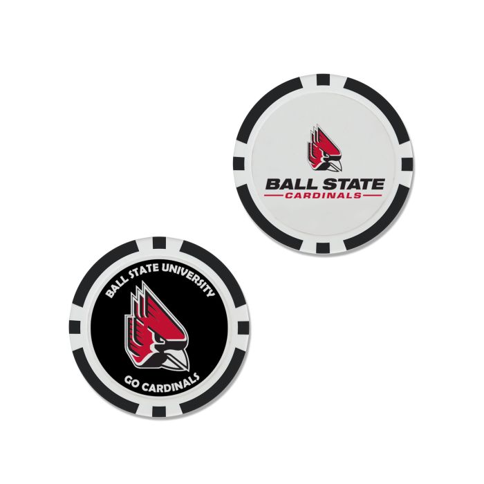 BSU Cardinals Golf Ball Marker - Poker Chip Charlie Red – Ball State ...