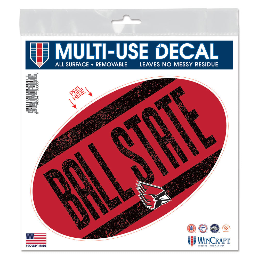 BSU Cardinals Multi-Use Vintage Oval Decal – Ball State Team Store