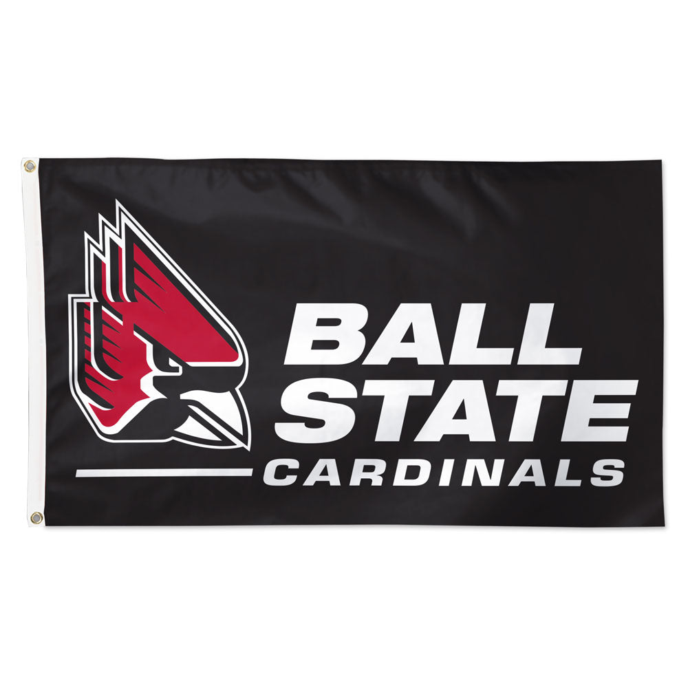 BSU Cardinals Logo 3x5 Black Banner – Ball State Team Store