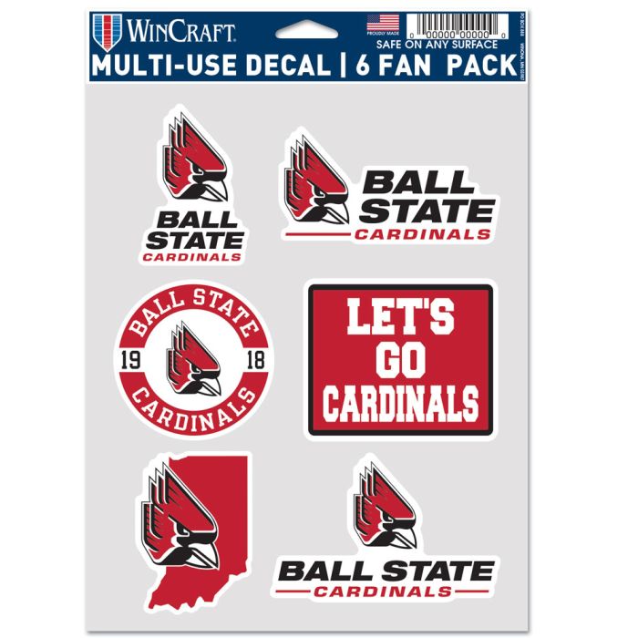 BSU Cardinals 6-Pack Multi-Use Decals – Ball State Team Store