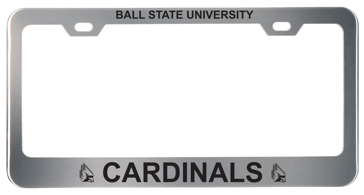 Ball State License Plate Frame Stainless Steel/Black – Ball State Team ...