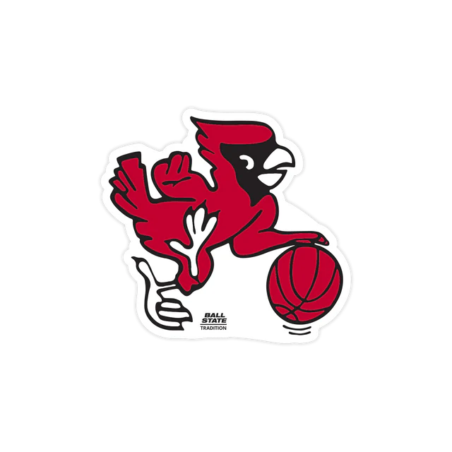 Ball State Dribbling Charlie Basketball Sticker – Ball State Team Store